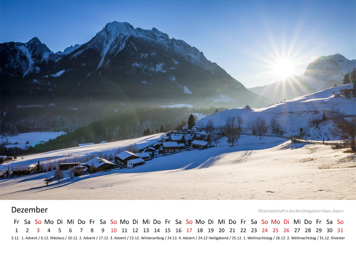Der Alpen Kalender 2024 | Christian Müringer - Reise- und Naturfotograf